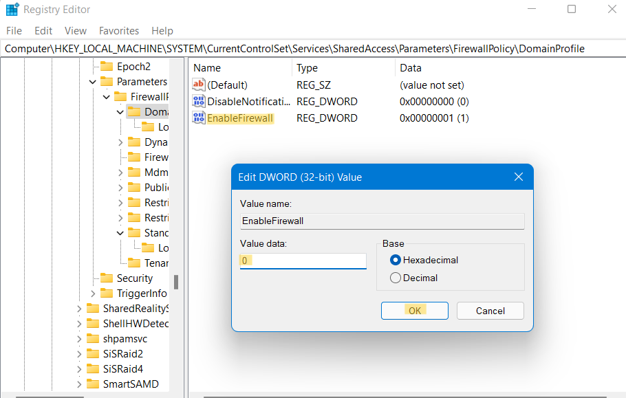 Enable/Disable Microsoft Defender Firewall in Windows 11 Enable/Disable Microsoft Defender Firewall in Windows 11