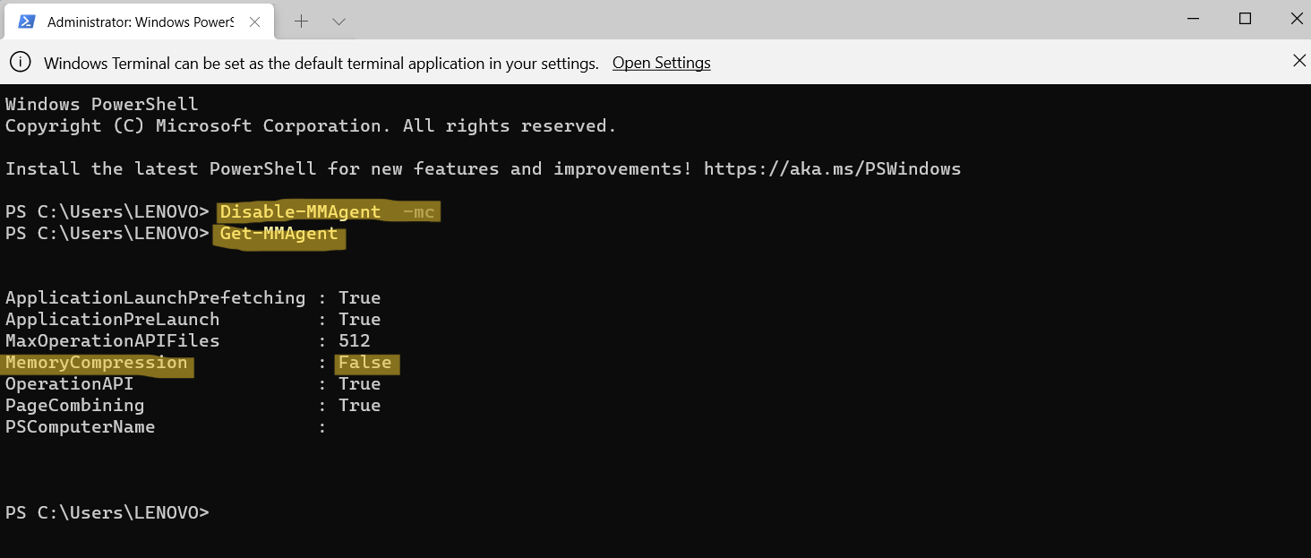 Enable or Disable Memory Compression in Windows 11/10 Enable or Disable Memory Compression in Windows 11/10
