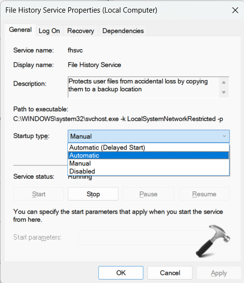 Fix: File History not working in Windows 11 Fix: File History not working in Windows 11