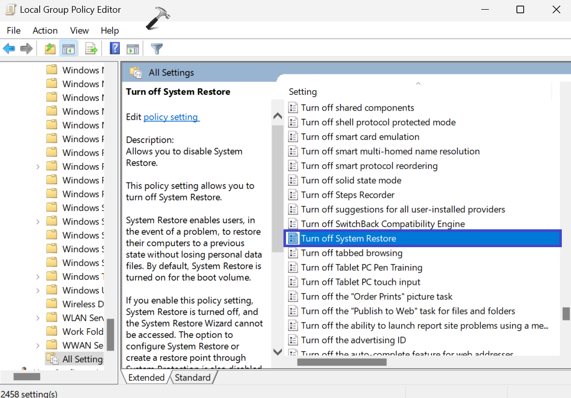 Fix: System Restore greyed out in Windows 11 Fix: System Restore greyed out in Windows 11